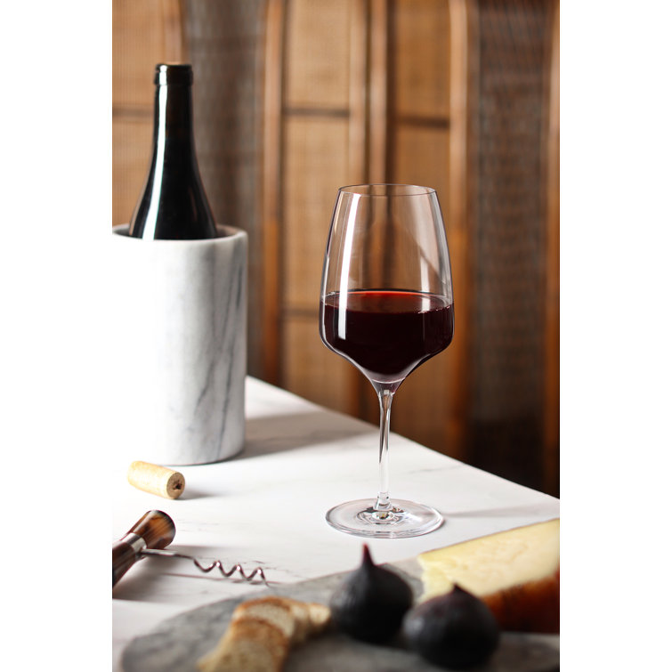 Metro Lane Acen 6 - Piece 450ml Crystal Glass Red Wine Glass Glassware Set | Wayfair.co.uk